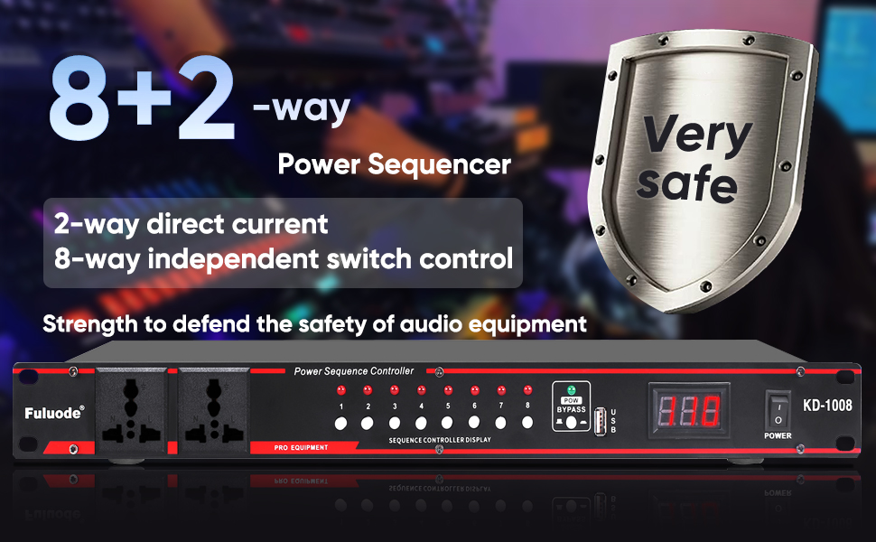 Amazon.com: FULODE KD-1008 10 Outlet Power Sequencer Conditioner-8 Independent Switch ...