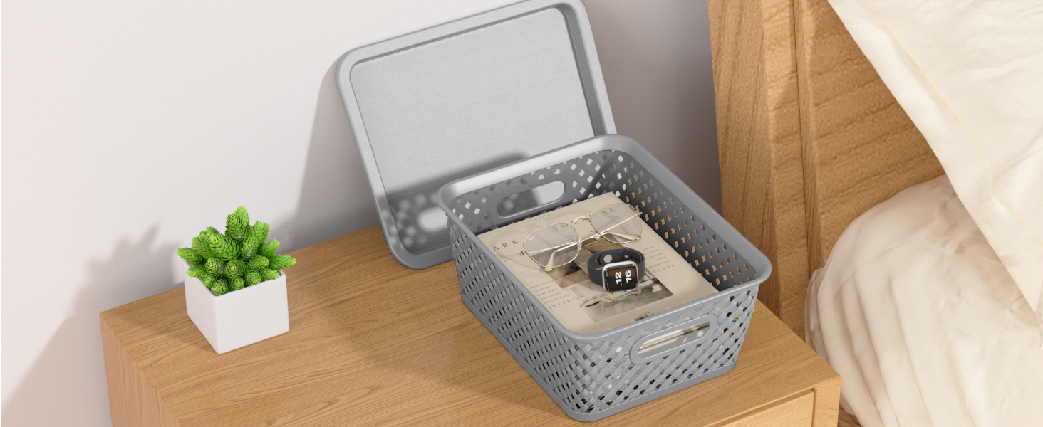 Amazon.com: MaxGear Organization & Storage, Plastic Bins with Lid ...