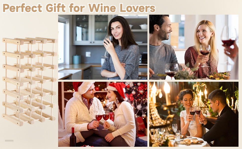 Amazon.com: Wine Racks Countertop, 24 Bottles Capacity Wine Rack Free Standing Floor, DIY ...