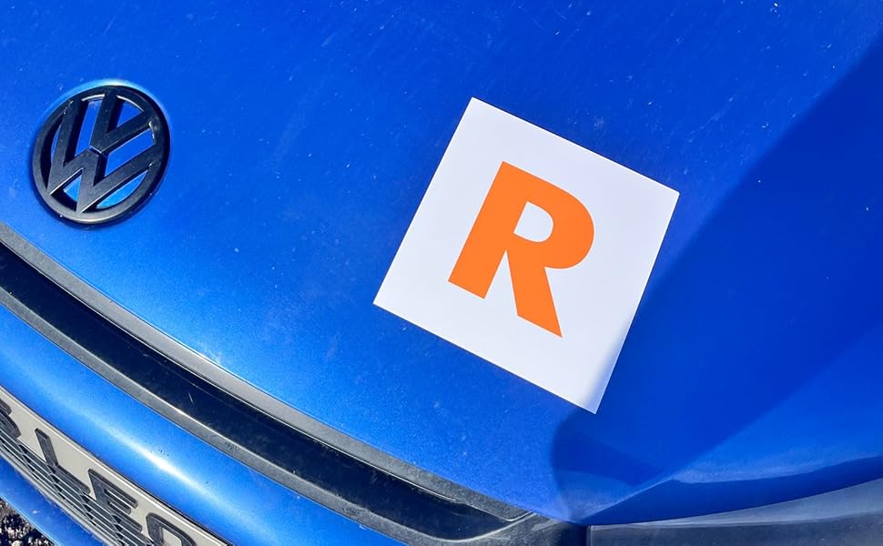 Grendle 2 Pack R plate Magnetic Car Plate Northern Ireland Restricted Driver Thick : Amazon.co ...