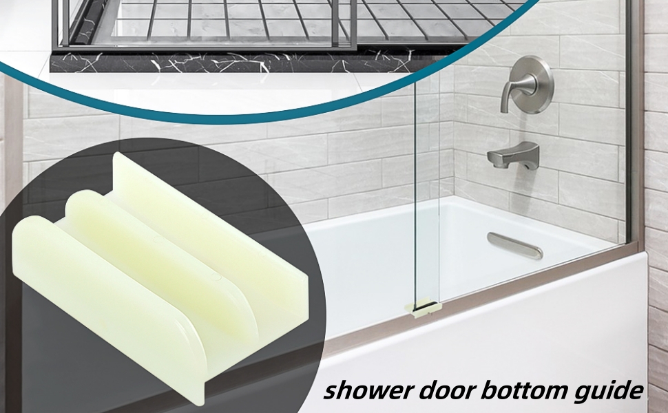 Amazon.com: M6219 Sliding Shower Door Bottom Guide for Sliding Shower Door,Plastic 1/2 in ...