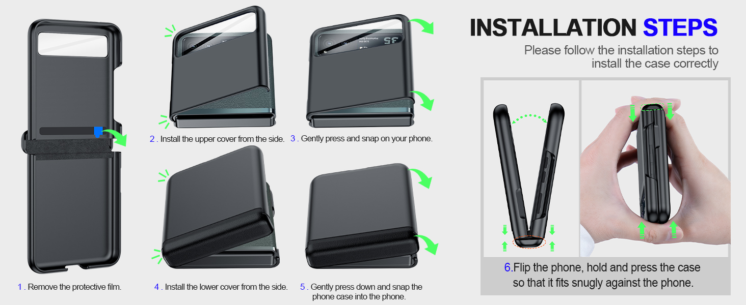 Amazon.com: BSNRM for Motorola Razr 2023 Case Full Body Cover & Magnetic Hinge Protection ...