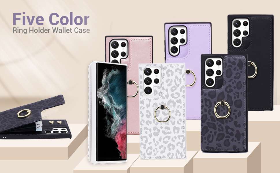 Amazon.com: Elteker Phone Case Compatible with Samsung Galaxy S22 Ultra with Card Holder,Case ...