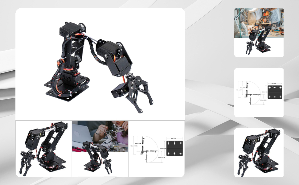 Robot Arm Kit, Arduino Robot Arm, 6Dof Robot, Mechanical Arm, Clamp ...