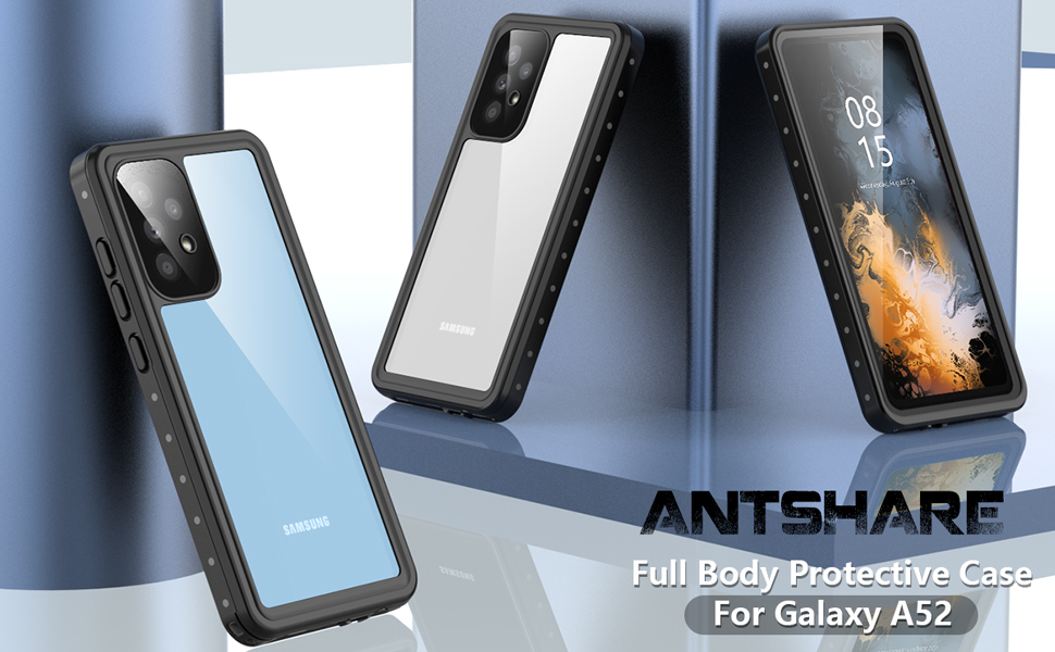 Amazon.com: ANTSHARE for Galaxy A52 5G Phone Case Waterproof, A52 Case with Built-in Lens ...