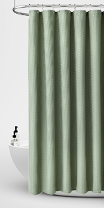 Amazon.com: Dynamene Stall Fabric Shower Curtain - 54x78 Inches Long Tufted Chenille Striped ...