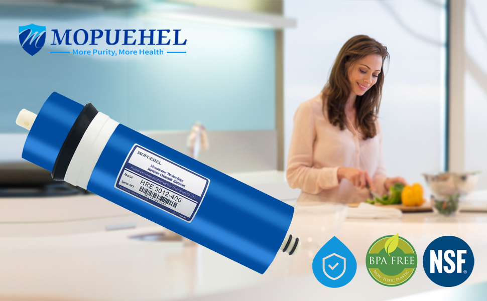 MOPUEHEL 400 GPD RO Membrane with Reverse Osmosis Membrane Housing Set, Reverse Osmosis Filter ...