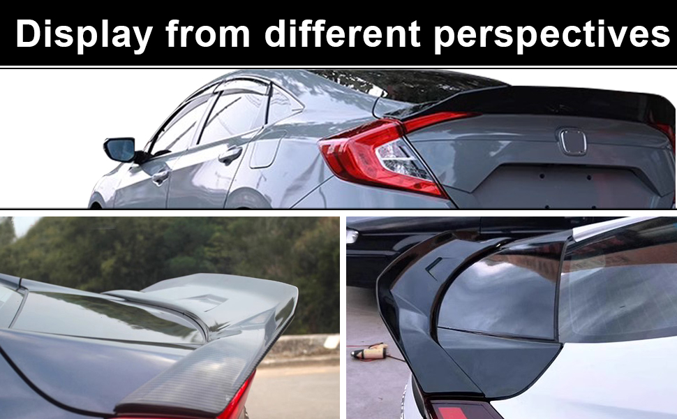 Amazon.com: AAriguthel Civic Spoiler Rear Spoiler Compatible with 2016-2021 Civic 10th Gen 4 ...