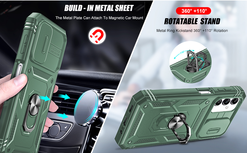 Amazon.com: LeYi for Galaxy A14 5G Case: Samsung A14 5G Case with Slide Camera Cover [2 Packs ...