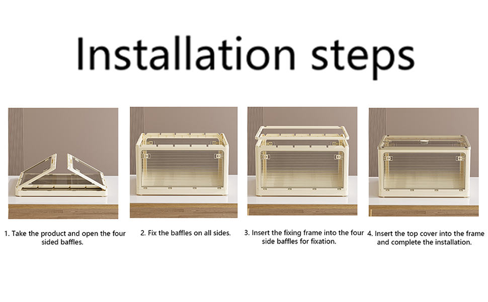 HOTRCR Extra Large Plastic Storage Box with Lid, Stackable Storage Box ...