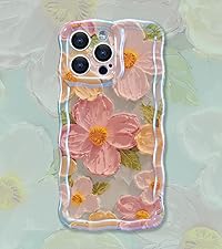 Amazon.com: QLTYPRI Compatible with iPhone 15 Case, Cute Curly Wave Frame Clear Case for Girls ...