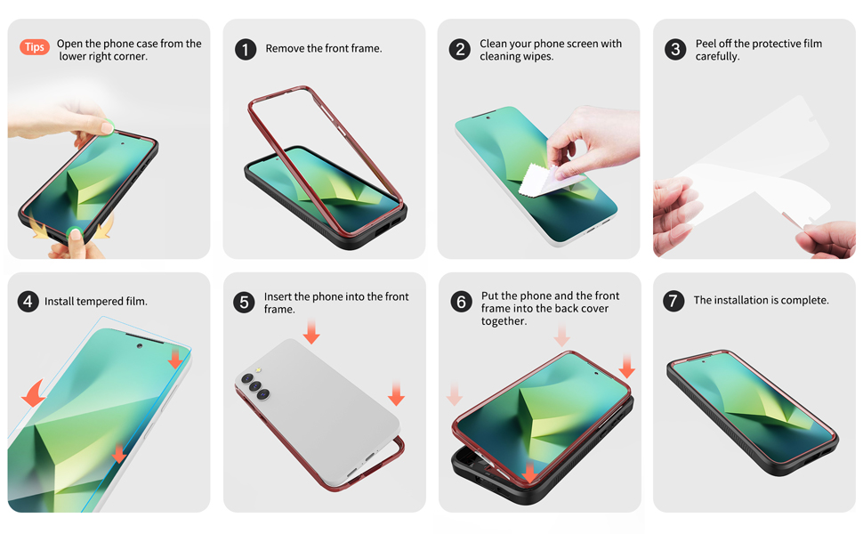 Amazon.com: Phaedra for Samsung Galaxy S23 Plus Case, Double-Layer Protective Case Built-in ...