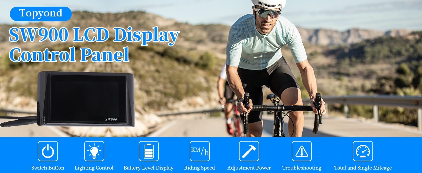 Amazon.com : Topyond 24v, 36v, 48v, 60v Universal Ebike LCD Display ...