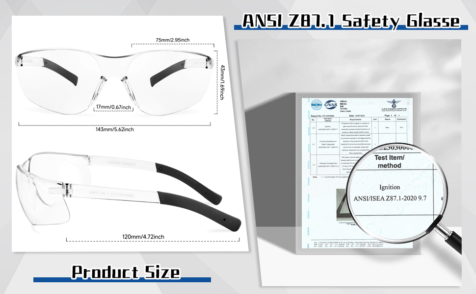 Amazon.com: AOOFFIV Clear Safety Glasses Bulk of 100,ANSI Z87.1 Eye Protection Goggles with ...