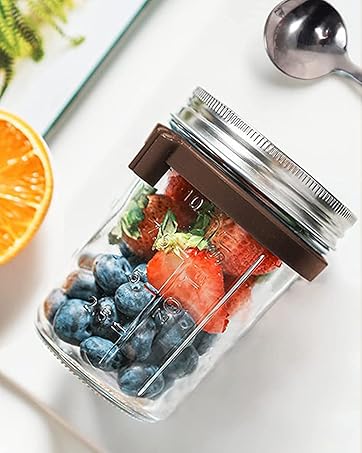 Amazon.com: KesaPlan Overnight Oats Containers with Lid and Spoon, 10oz Airtight Large Capacity ...