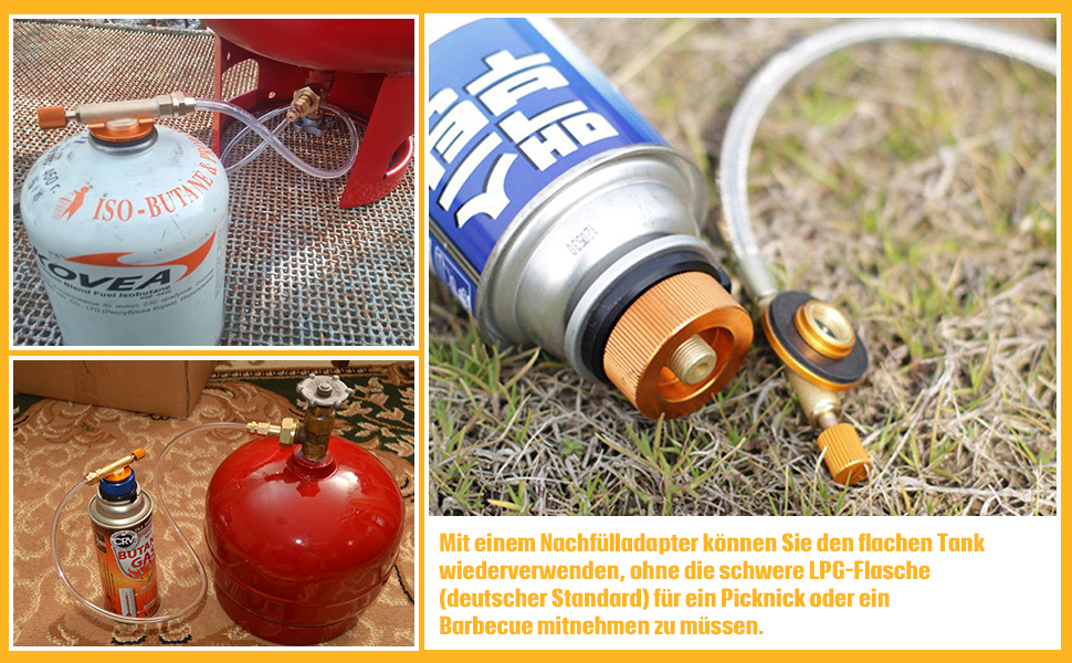 Gaskartuschen Adapter,Gas Kartuschen Adapter Camping Gasherd Adapter Tragbarer Gasofen Brenner ...