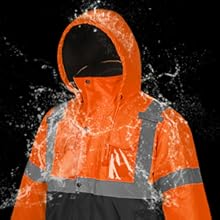 Amazon.com: SKSAFETY High Visibility Reflective Jackets for Men, Waterproof Class 3 Safety ...