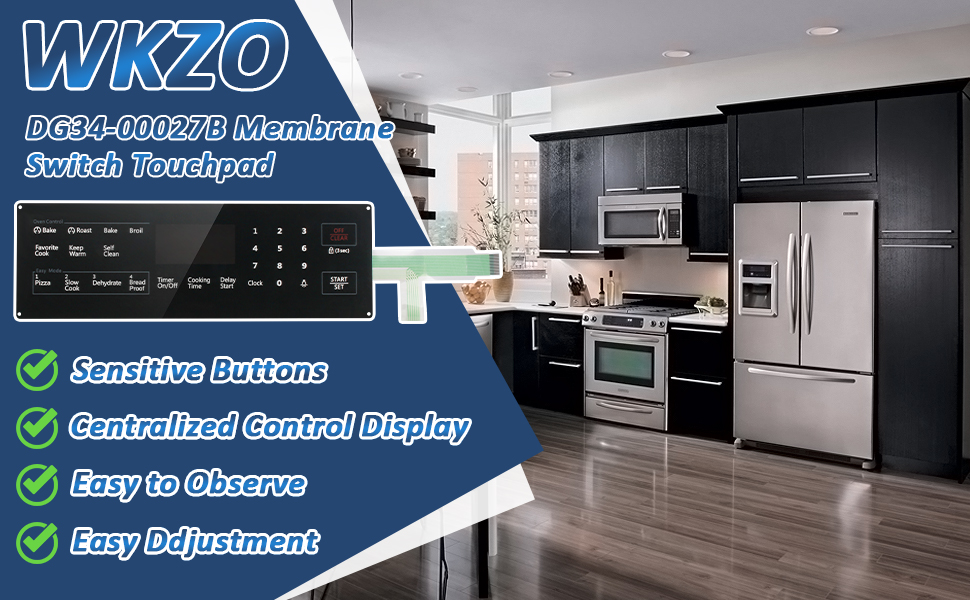 Amazon.com: WKZO NX58H5600SS Membrane Switch Touchpad for Samsung Range Oven NX58H5600SS/AA ...