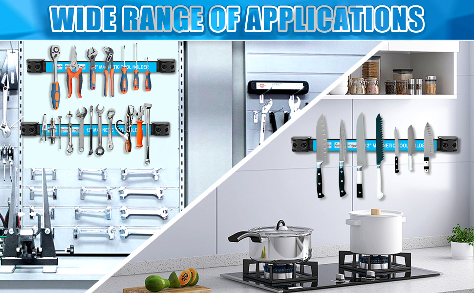 Amazon.com: KVCSYAW 6 PCS Magnetic Tool Holder Strip, 12" Heavy Duty Tool Organizer Magnetic ...