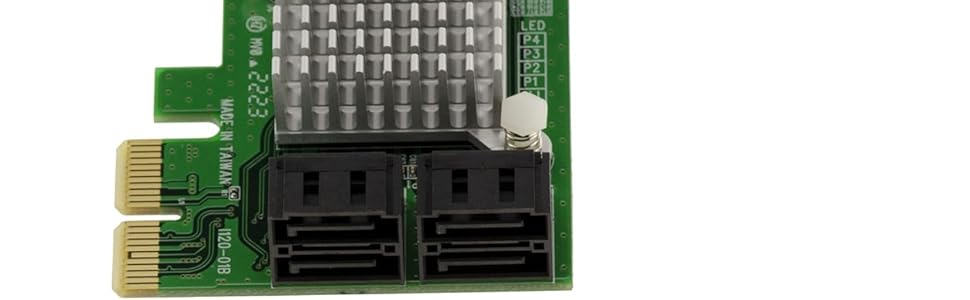 KALEA-INFORMATIQUE PCI Express PCIe x2-Karte mit 4 SATA-Ports. Chipsatz Marvell 88SE9230 ...