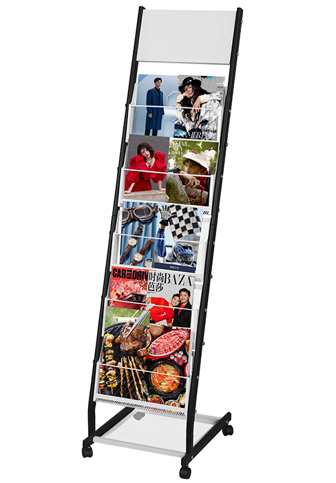 Amazon.com: LIWSHWZ Magazine Rack Floor Standing,Brochure Display Stand, 4 Pockets Metal ...