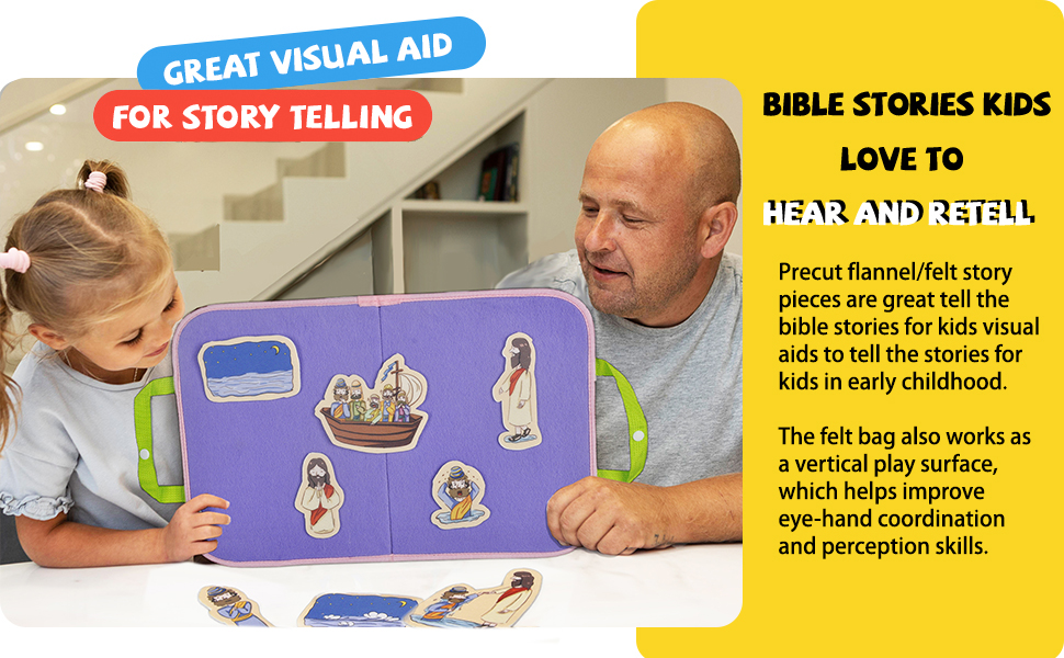 Amazon.com: CHEFAN Felt/Flannel Board Story Set of 4, PRECUT Felt Pieces for Preschool Toddlers ...