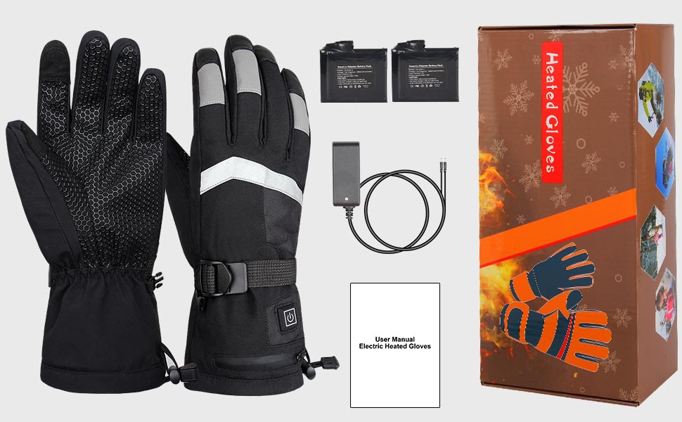 Amazon.com : Rechargeable Heated Gloves for Men and Women Hand Warmers, 3 Levels Adjustable ...