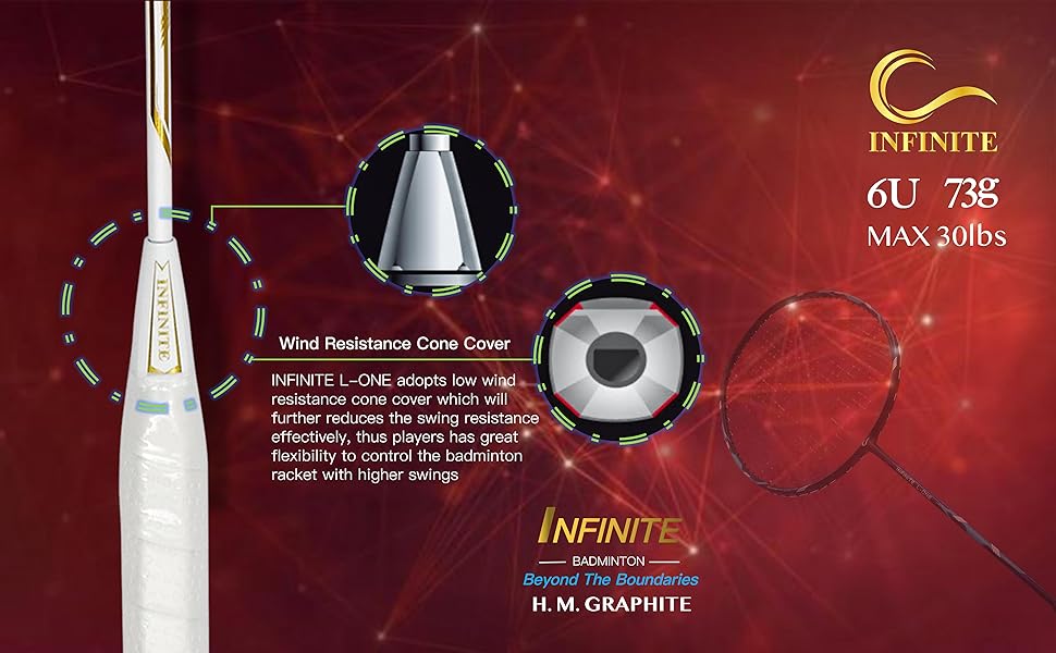 INFINITE Badminton Racket with Free Racket Bag & Socks & Grip & Badminton Keychain, High Carbon ...