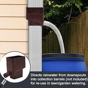 Rainwater Collection System, Rain Diverter for Standard Downspouts ...