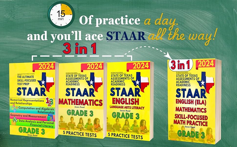 STAAR Test Prep Grade 3: The Ultimate Workbook for Mathematics, English ...