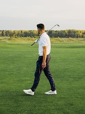 Amazon.com | FENLERN Golf Shoes Men, Spiked, Waterproof Leather Upper, Cushioning F006 ...