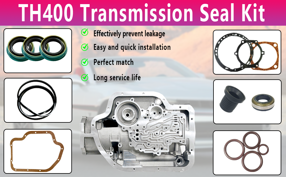 BIGLKNM TH400 Transmission Seal Kit for TH400 GM 3L80 1965-1998, Automatic Rebuild Kit with Seal ...