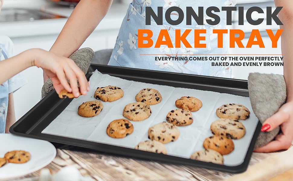 Amazon.com: NutriChef Nonstick XL Cookie Sheet Baking Pan - Extra Large ...
