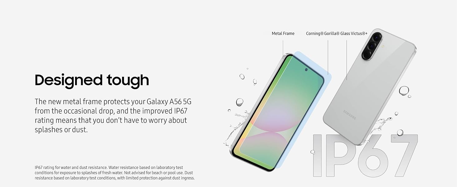 Amazon.com: Samsung Teléfono celular Galaxy A56 5G, teléfono inteligente AI de 256 GB, Android ...