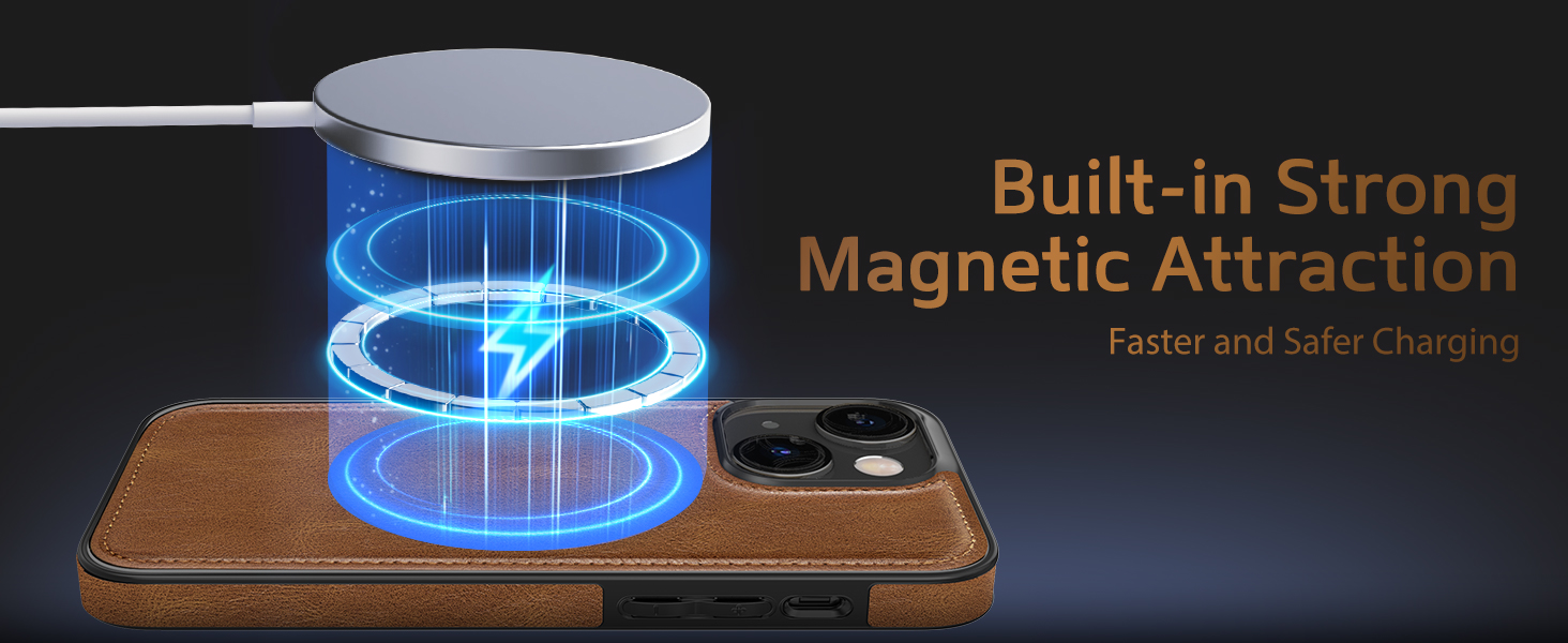 Amazon.com: LOHASIC Compatible with Magsafe for iPhone 15 Case, Luxury Elegant Leather Business ...