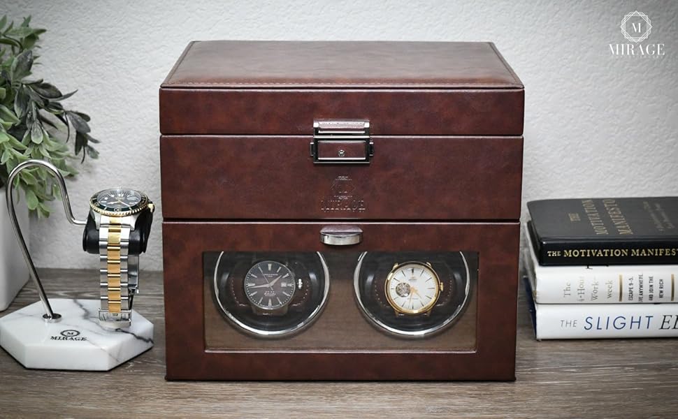 Amazon.com: Watch Winder Box for Automatic Watches - 8 Watch Slots - Luxury & Elegant Gift ...