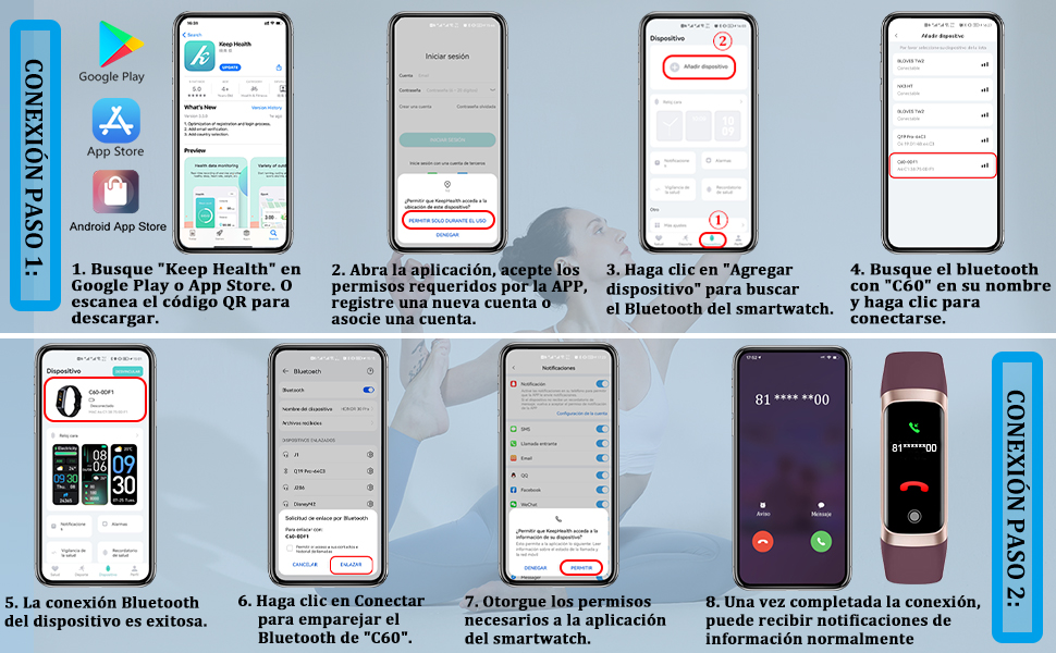 Smartwatch - Reloj Inteligente Para Hombre y Muje Smartwatch Frecuencia ...