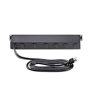 Amazon.com: StarTech.com 8-Outlet Horizontal Rack Mount Metered PDU, 1U Server Power Strip w ...