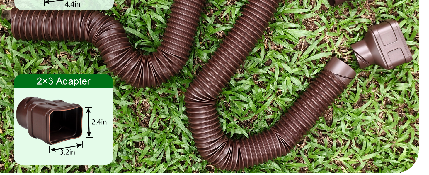 POLARDAYS 7ft Long Gutter Downspout Extensions, Outer Diameter 3 ...