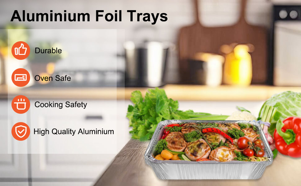 Trays for Baking Aluminium Foil Trays Tin Foil Trays : Amazon.co.uk ...