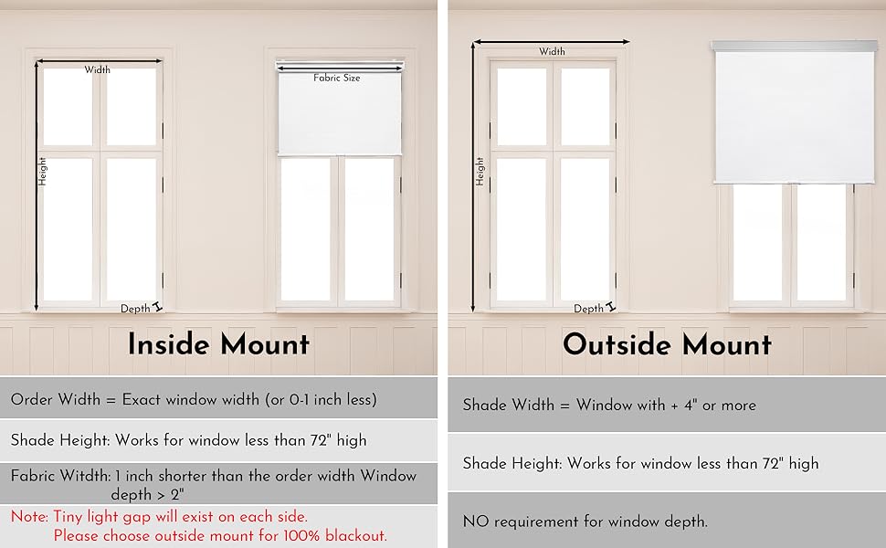 Amazon.com: SHADESLINE Cordless with Valance 100% Blackout Window Shades Pull Down Window Blinds ...