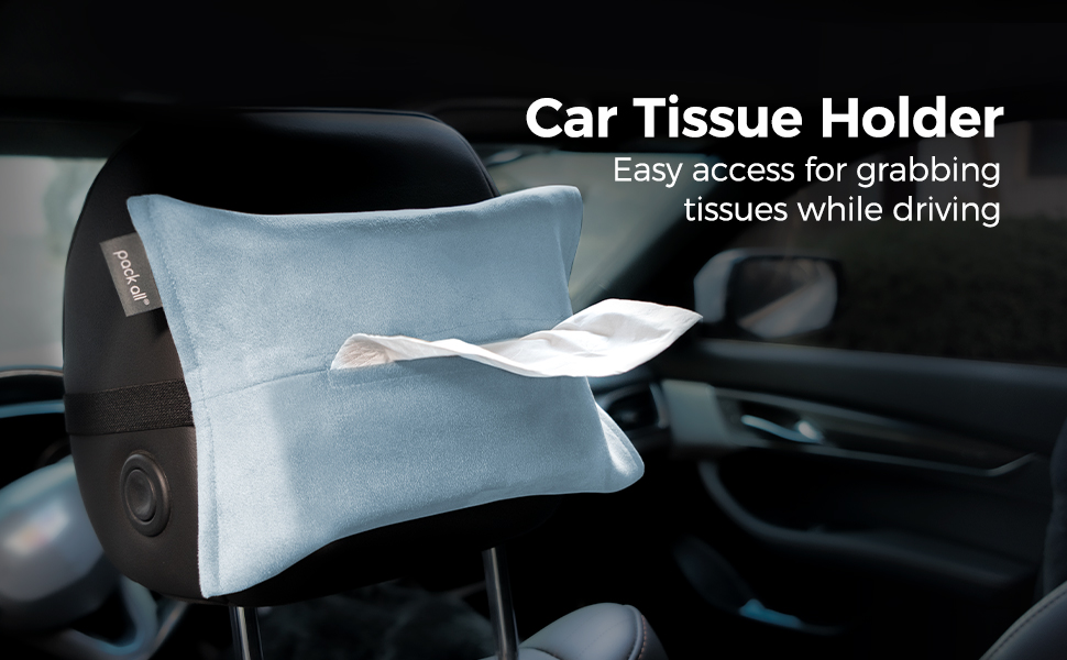 Amazon.com: pack all Car Tissue Holder, Premium Suede Sun Visor Napkin Holder for Car, Universal ...
