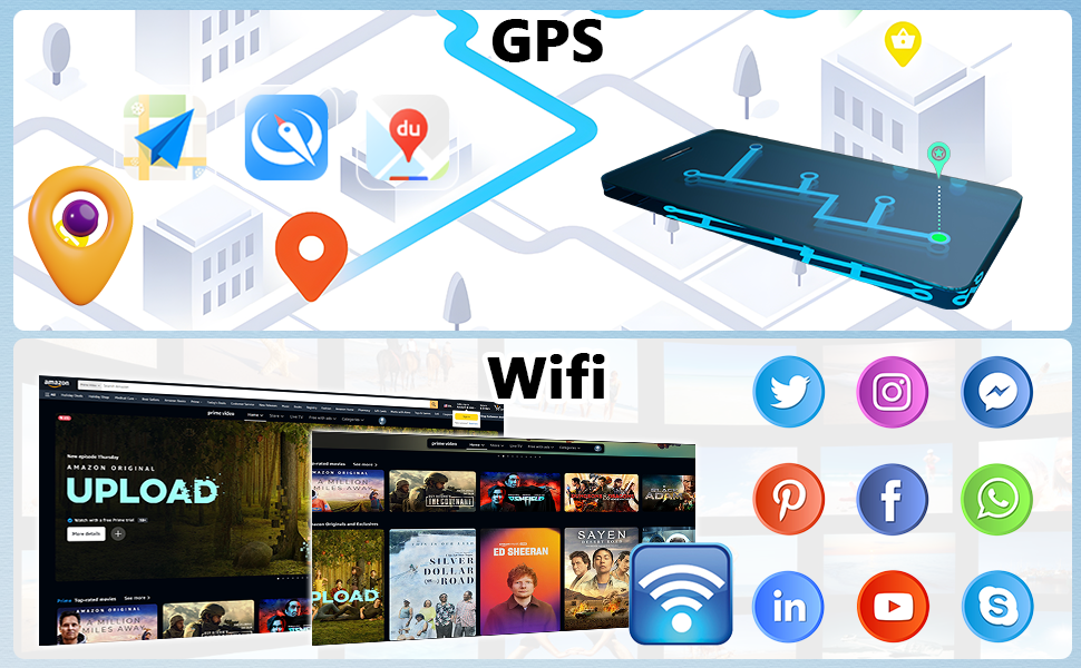 2+64G Android 13 Autoradio pour Ford Fiesta 2009-2014 avec CarPlay Android Auto sans Fil, 9 ...