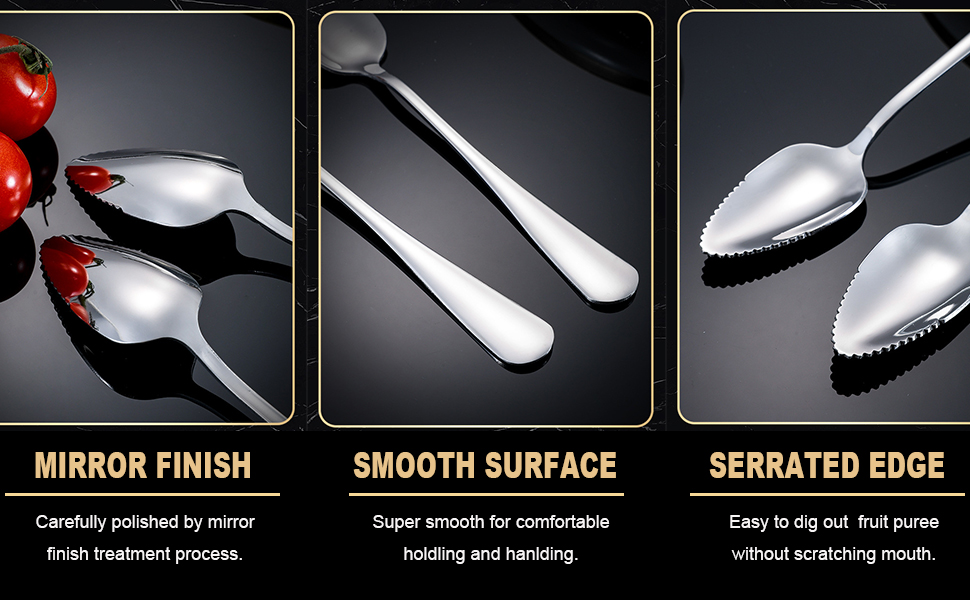 Amazon.com: Grapefruit Spoon Serrated Edge Stainless Steel Fruit Knife Grapefruit Utensils Tool ...