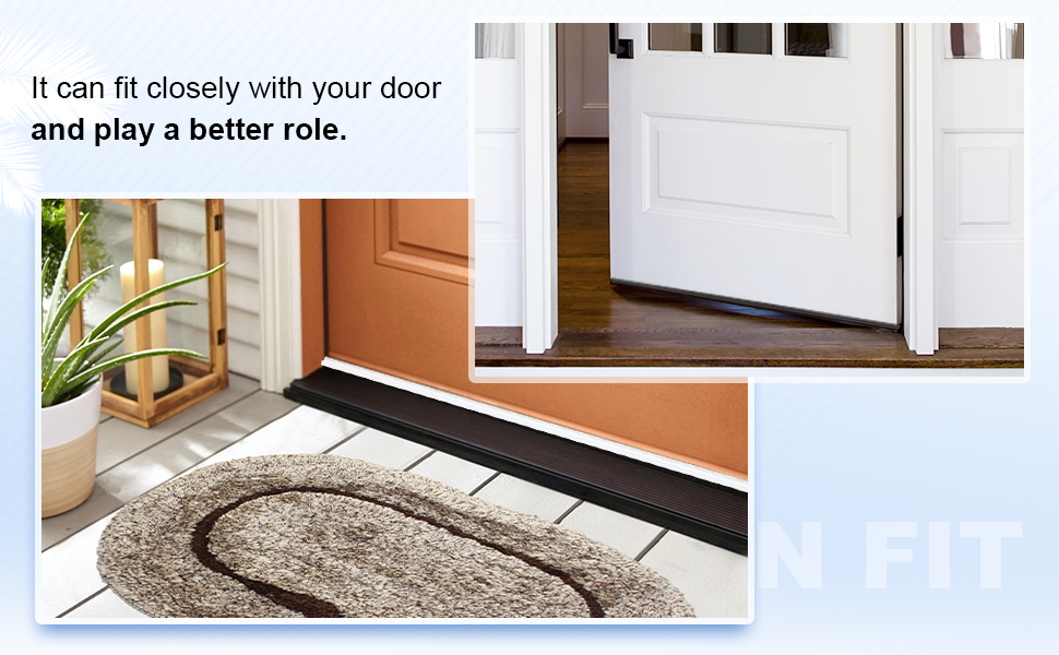 Pushglossy 2 Pcs Replacement Door Bottom with Vinyl Fins 1 3/4" Wide ...