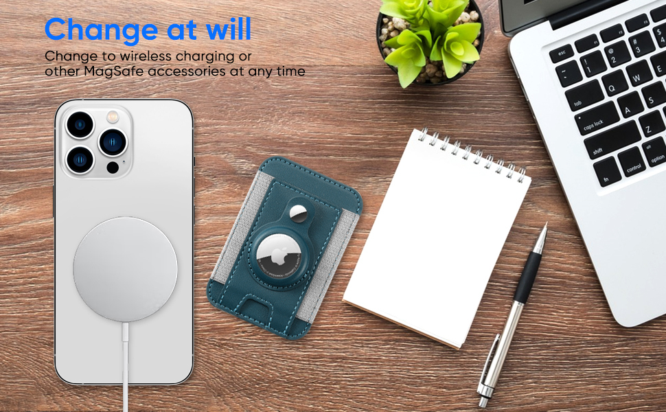 Amazon.com: Magnetic Phone Wallet with AirTag Holder, Apple Phone Wallet Card Holder for iPhone ...