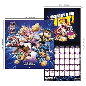 Amazon.com: 2025 Nickelodeon PAW Patrol Wall Calendar: 9781438899367: Trends International: Books