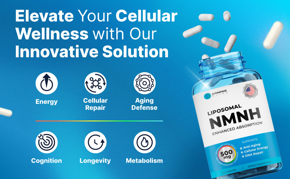 Amazon.com: AdvantageNutra NMN Supplement Alternative - NMNH (Dihydronicotinamide Mononucleotide ...