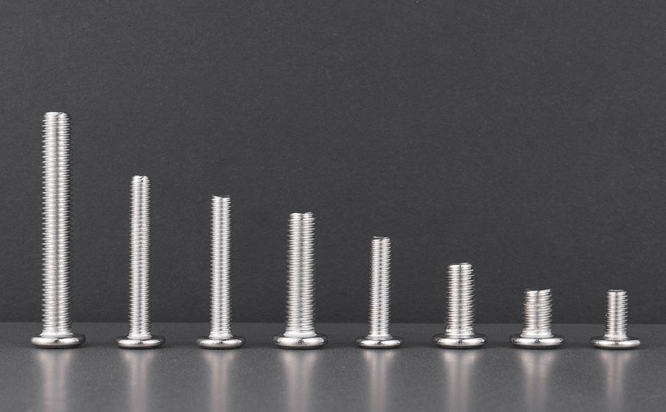 VGBUY M6-1.0 x 8 mm 100Pcs Flat Head Hex Socket Cap Screws Bolts,304 Stainless Steel 18-8,Full ...