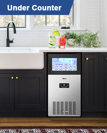 Máquina para hacer hielo comercial mejorada, 120 libras/24 horas con contenedor de ...